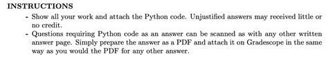 Solved Instructions Show All Your Work And Attach The Chegg