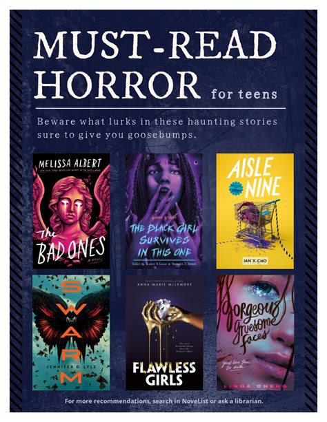 Horror Book Flyer Must Reads For Teens 1 Inspirational Books To