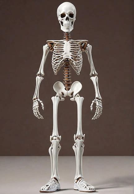 Premium Photo A Skeleton Standing On A Table