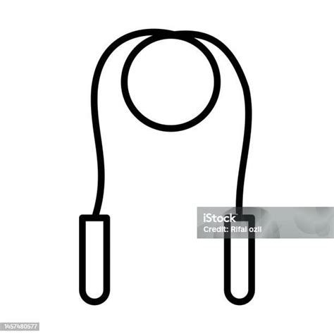 줄넘기 아이콘 로고 디자인 벡터 템플릿 그림 기호 및 기호 픽셀 완벽 개념에 대한 스톡 벡터 아트 및 기타 이미지 개념 건강한 생활방식 검은색 Istock