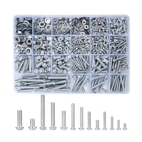 Angel Sar 1080 Piece Screws Bolts And Nuts Assortment Kit IZOZ2353