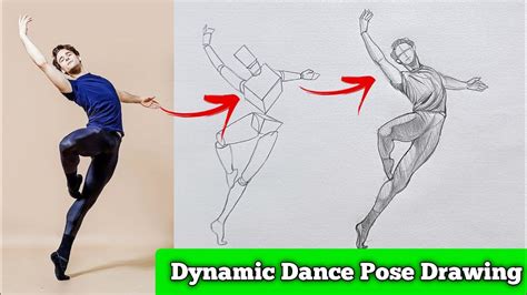 How To Draw Male Dance Pose Dynamic Figure Drawing Pencil Drawing