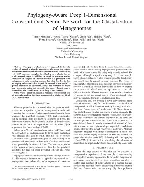 Pdf A Phylogeny Aware Feature Ranking For Classification Of Cattle Rumen Microbiome