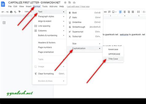 How To Capitalize First Letter Of Each Word In Google Docs
