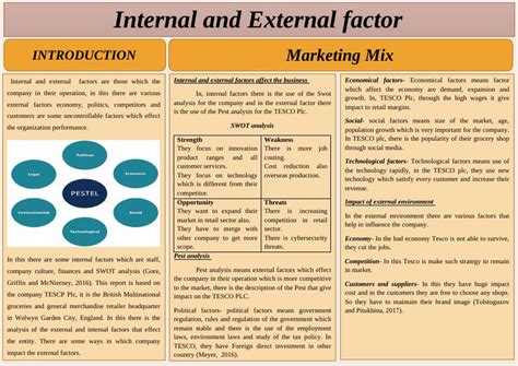 Marketing Report Tesco Plcs Internal And External Factors