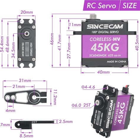 Servo Sin Núcleo De 99 2 Lbs Servo Impermeable De Alto Par De Torsión
