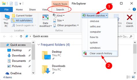 How To Clear Search History In Windows File Explorer Password Recovery