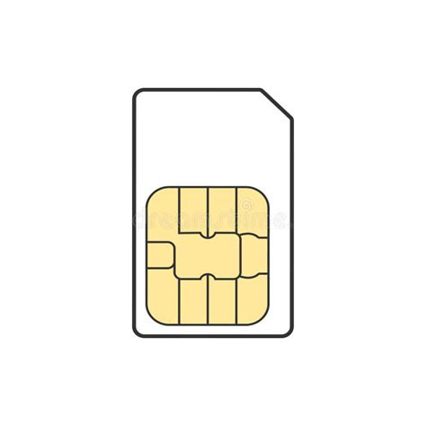 Sim Card Flat Vector Icon Stock Vector Illustration Of Communication