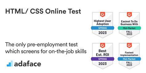 Htmlcss Online Test Candidate Screening Assessment Adaface