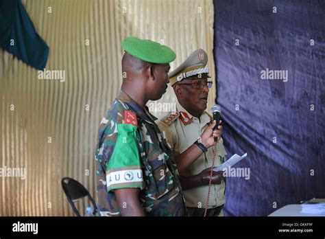 Sna General Mohamud Hasan And General Silas Ntigurirwa Spoke At A Ceremony Marking The Rotation