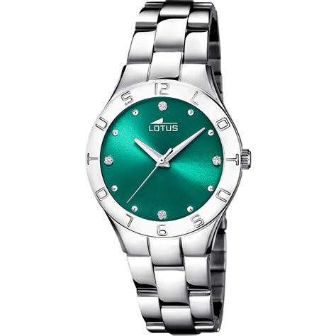 Reloj De Mujer Lotus Bliss Con Esfera Verde 18568 D