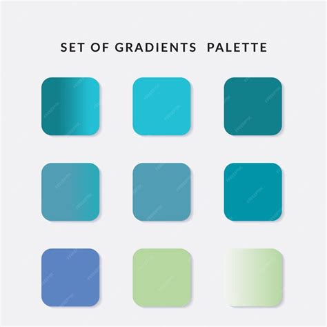 Premium Vector Set Of Gradient Colour Palette Catalog Samples In Rgb Hex