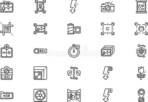 Camera Interface Icons Collection Is A Vector Illustration With