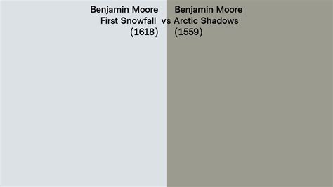Benjamin Moore First Snowfall Vs Arctic Shadows Side By Side Comparison