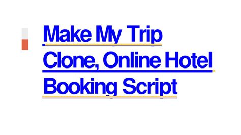 PPT Readymade Make MyTrip Clone Script DOD IT SOLUTIONS PowerPoint