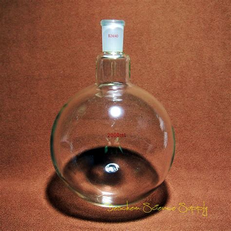 2000ml 24 40 Sigle Neck Round Bottom Glass Flask One Neck 2l Lab