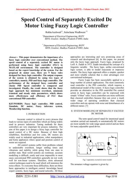 modeling and performance analysis of an adaptive pid speed controller