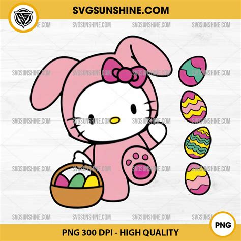 Hello Kitty Easter Png Easter Eggs Png Easter Bunny Png