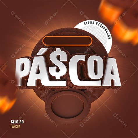 Páscoa Selo D Branco para Composição PSD download Designi