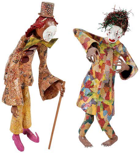 Two Patrick Davis Paper Mache Figures Sold At Auction On 14th September Brunk Auctions
