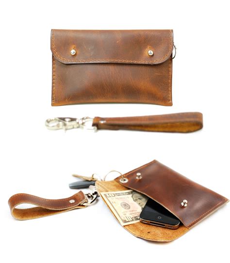 Leather Phone Case Phone Wallet Distressed Leather Carry Pouch Etsy