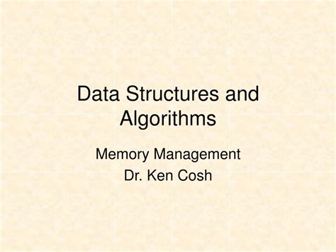 Ppt Data Structures And Algorithms Powerpoint Presentation Free Download Id9100523