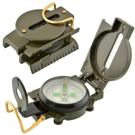 Foldable Lansagtic Compass Professional Multifunctional Metal Map