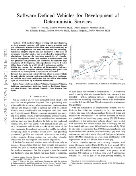 Pdf Software Defined Vehicles For Development Of Deterministic Services