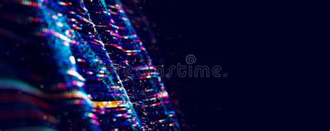 Abstract Big Data Digital Stream Waves Information Flow Concept Llm