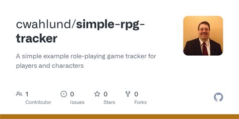 GitHub Cwahlund Simple Rpg Tracker A Simple Example Role Playing Game Tracker For Players And