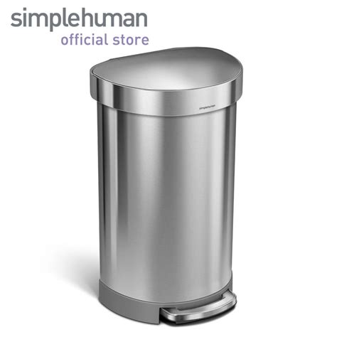 Simplehuman 45l Semi Round Step Trash Bin Shopee Singapore