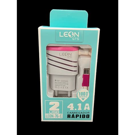 Carregador Celular Android Inteligente 41a Tipo C 2 Usb Luz Led