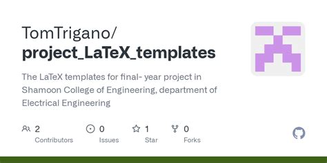 Github Tomtrigano Project Latex Templates The Latex Templates For