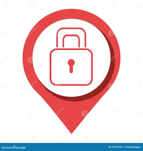 Security Padlock Round Icon Graphic Stock Illustration Illustration