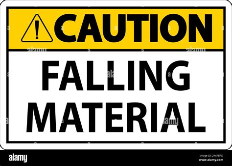 Caution Sign Falling Material Stock Vector Image And Art Alamy