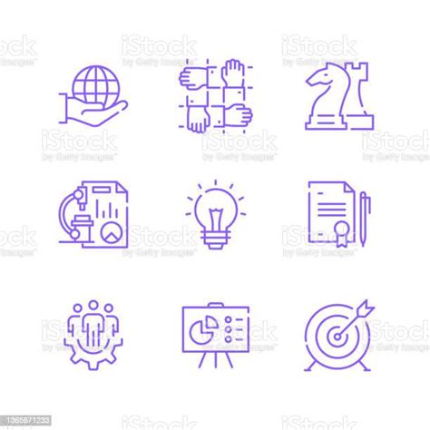 비즈니스 관련 라인 아이콘 집합입니다 윤곽 선자 모음 편집 가능한 스트로크 동업에 대한 스톡 벡터 아트 및 기타 이미지 동업