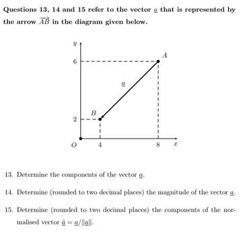 Solved Questions 13 14 And 15 Refer To The Vector A That Is Chegg Com