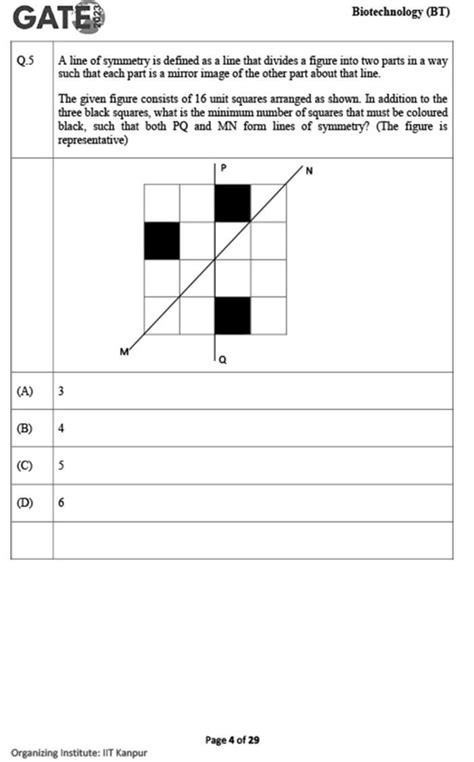 Gate 2023 Biotechnologybt Question Paper