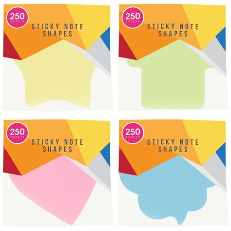 Sticky Notes Shapes 250pk Star Stationery Bandm Stores