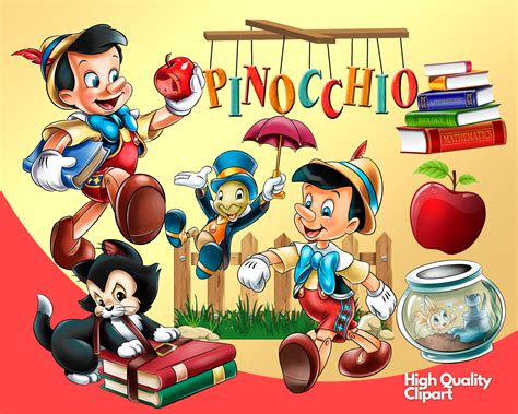 Pinocchio Clipart Png Pinocchio Svg Geppetto Figaro Jiminy Etsy Uk