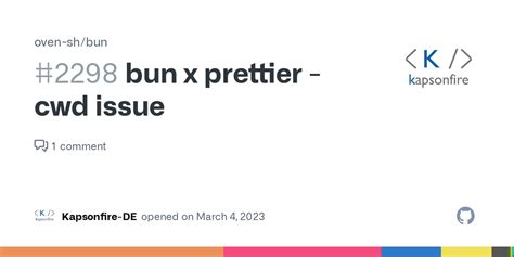 Bun X Prettier Cwd Issue · Issue 2298 · Oven Shbun · Github
