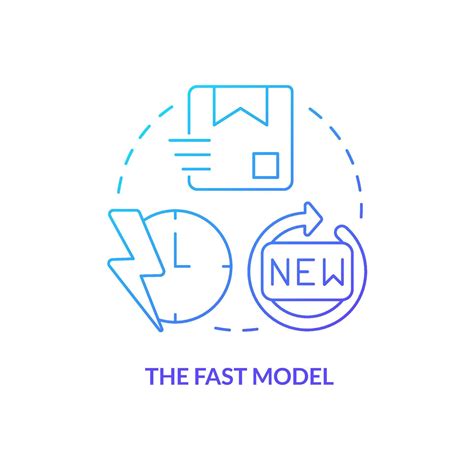 Fast Model Blue Gradient Concept Icon Delivery Of Trendy Products Speed Supply Chain Type