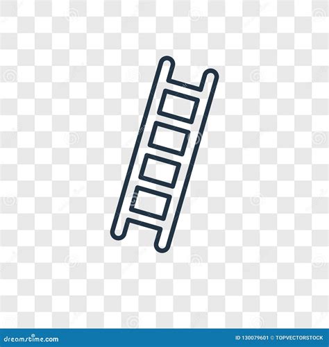 Ladder Concept Vector Linear Icon Isolated On Transparent Background