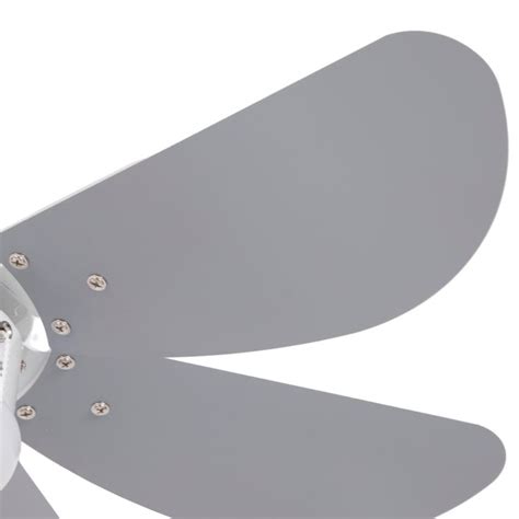 HOMCOM Ventilatore A Soffitto Luce LED Bianca In MDF E Acrilico Aosom