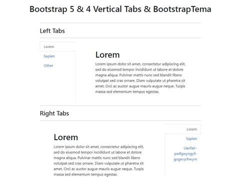 Bootstrap Vertical Tabs Бутстрап 5 и 4 табы Дизайн Плагины