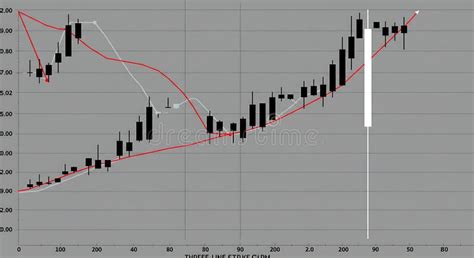 Stock Market Chart With Candlestick And Trend Lines Stock Illustration
