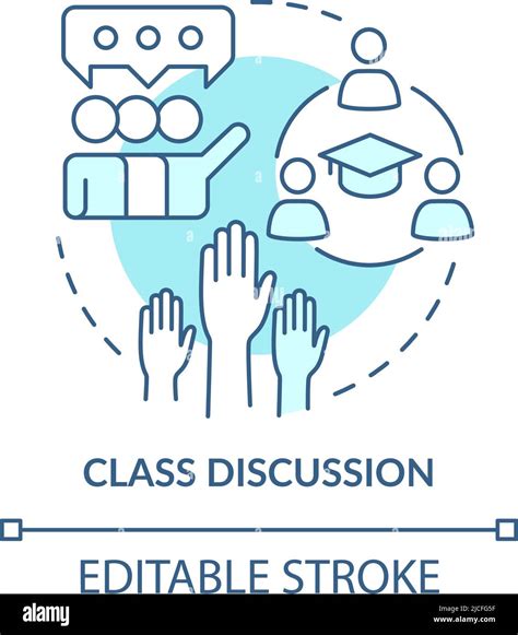 Class Discussion Turquoise Concept Icon Stock Vector Image And Art Alamy
