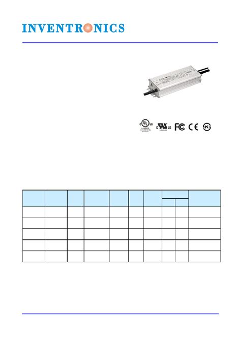 EUG 096S070DT Datasheet 1 17 Pages INVENTRONICS 96W Programmable
