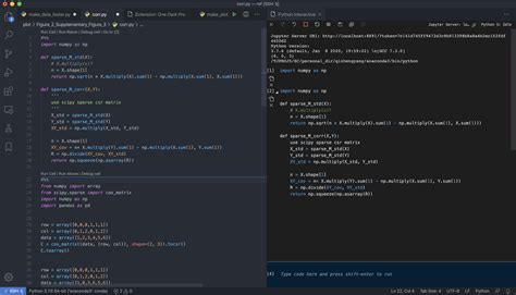 python interactive window not using extension theme on remote r vscode