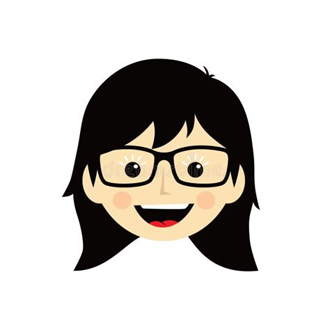 Geek Cartoon Character Set Stock Vector Illustration Of Brunette